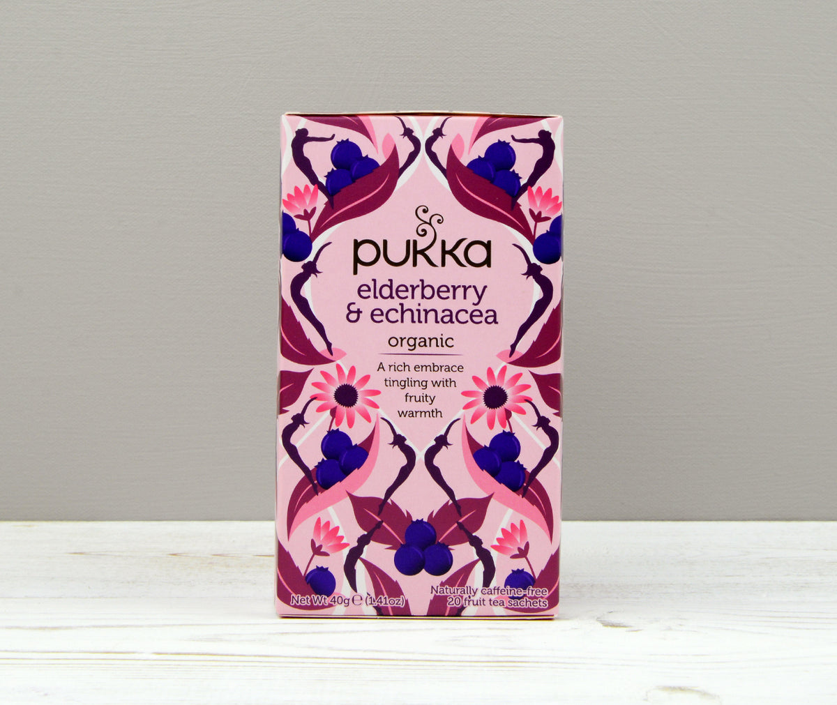 Buy 20 Bags of Pukka Elderberry & Echinacea Organic Tea Online – Fruit ...